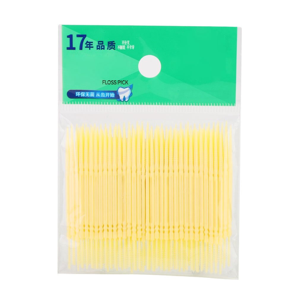 Двусторонняя зубочистка для ухода за полостью рта, 2 в 1 упаковка с мягкими зубочистками для здоровья зубов и десен