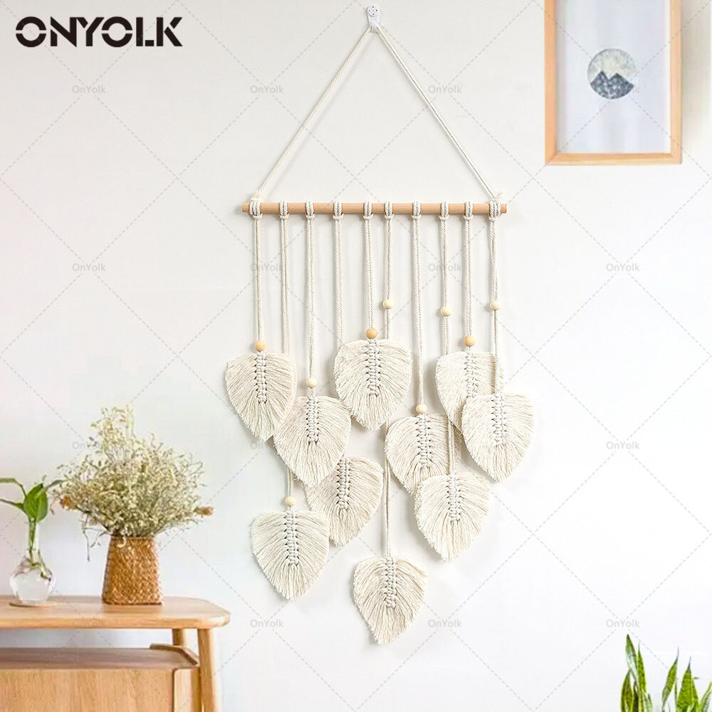 Настенный гобелен "Панно", макраме, белый, тканевый, ручная работа