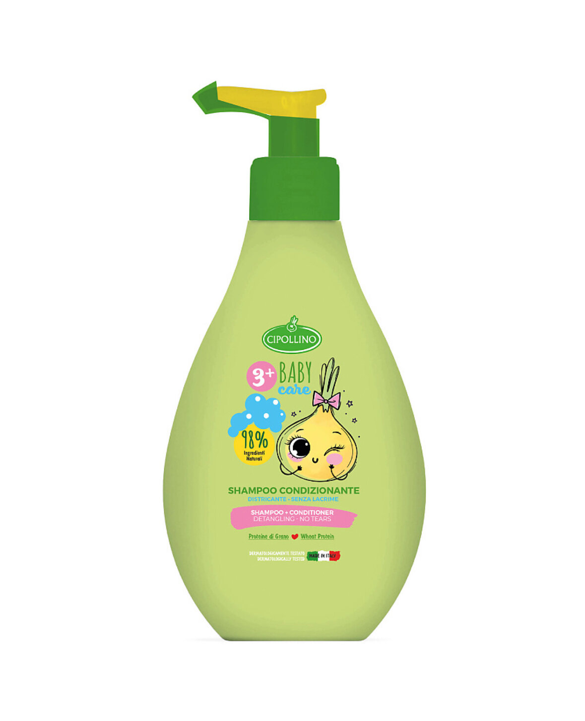 CIPOLLINO Шампунь-кондиционер детский 2 в 1 "Без слез" Shampoo & Conditioner No Tears, 400 мл