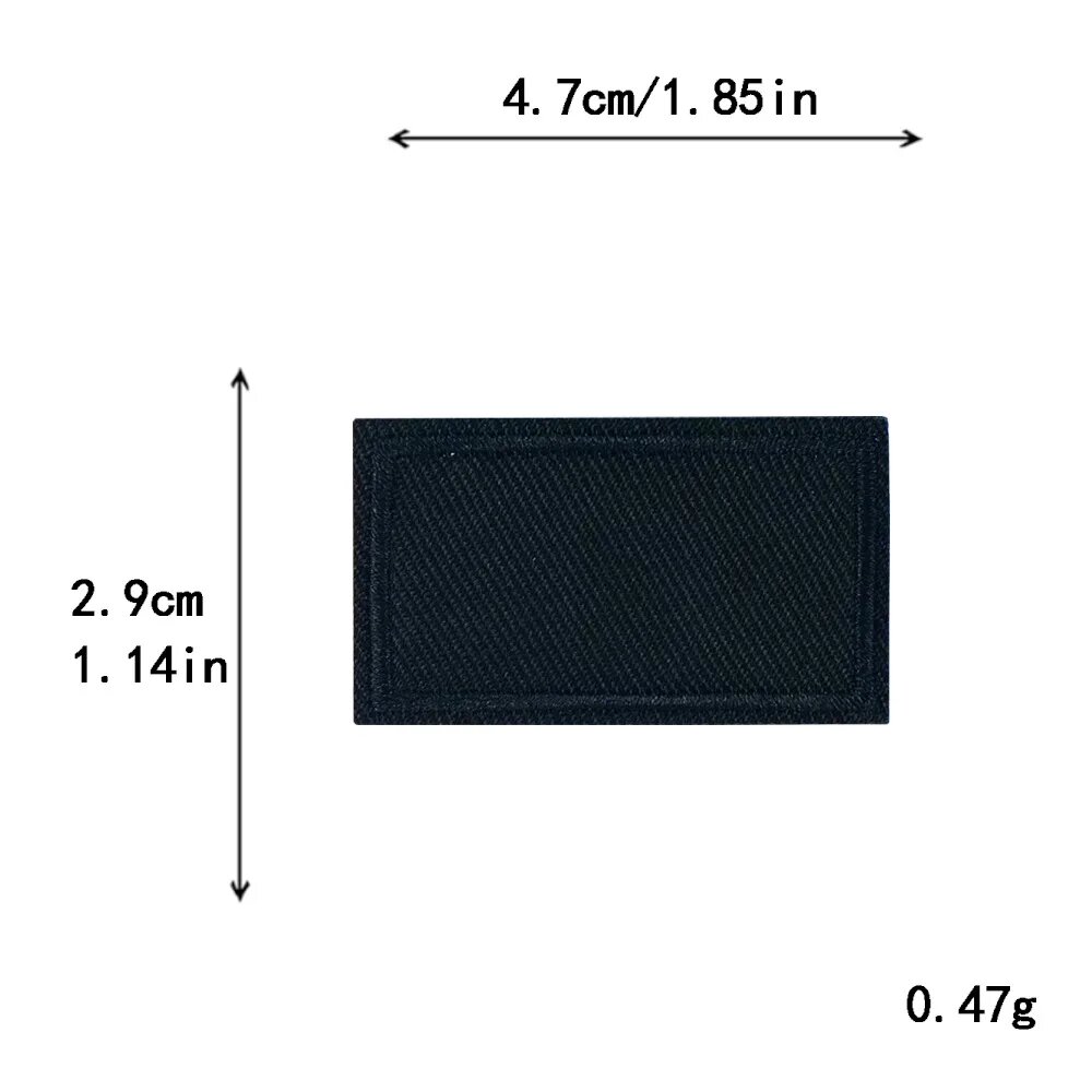 Черные и темно-синие пустые железные нашивки для одежды Темно-синий, (4910) black