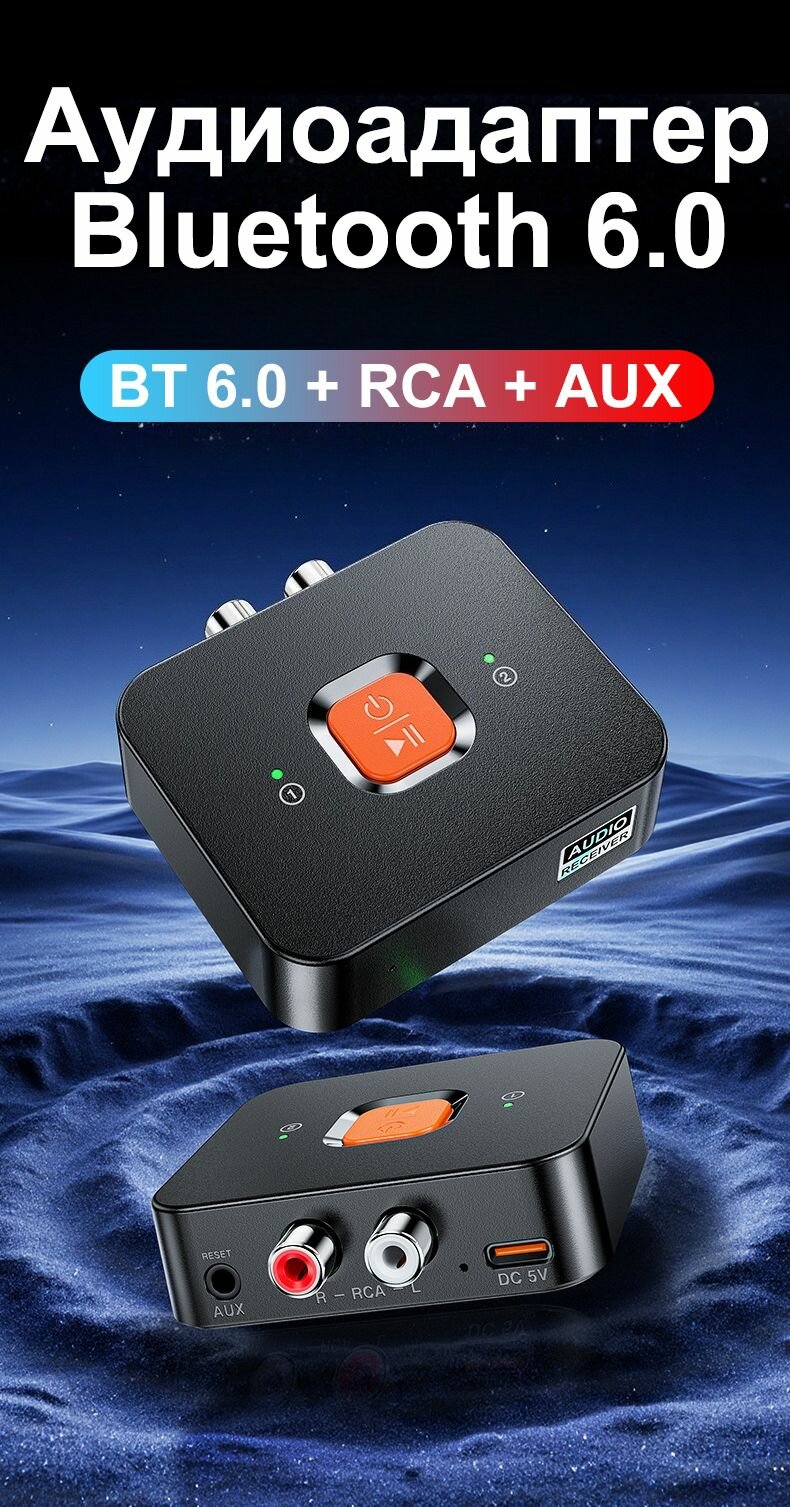 Bluetooth 5.3 цифровой дисплей Bluetooth-приемник оптоволоконный коаксиальный адаптер поддерживает U-дисковый MP3-плеер