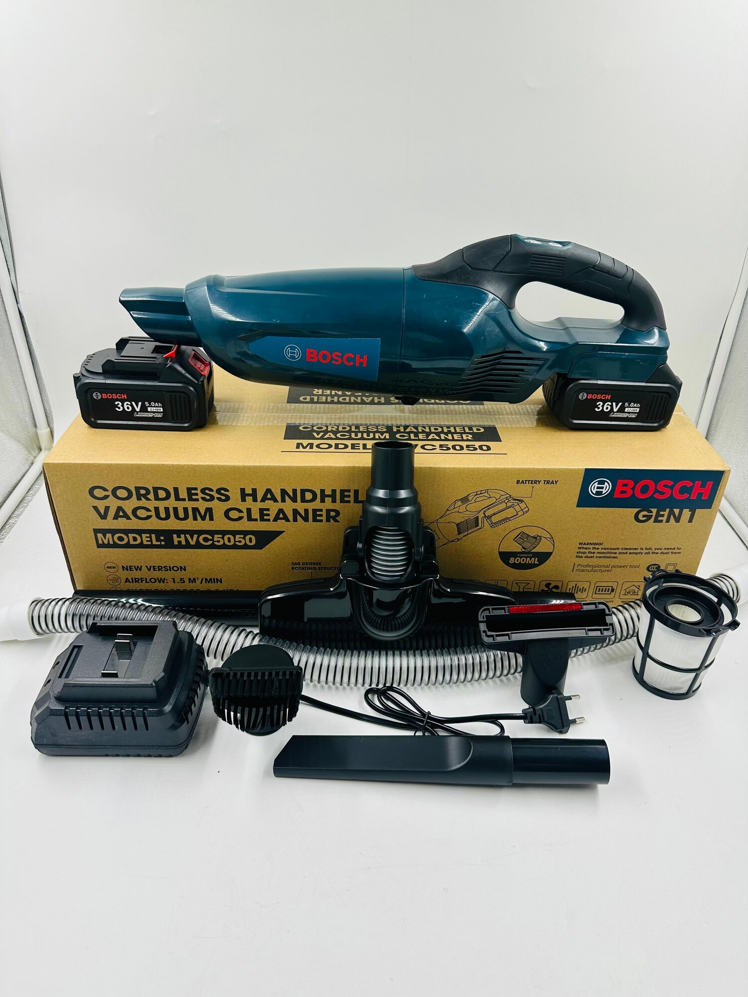 Пылесос автомобильный аккумуляторный BOSCH 36V с набором насадок