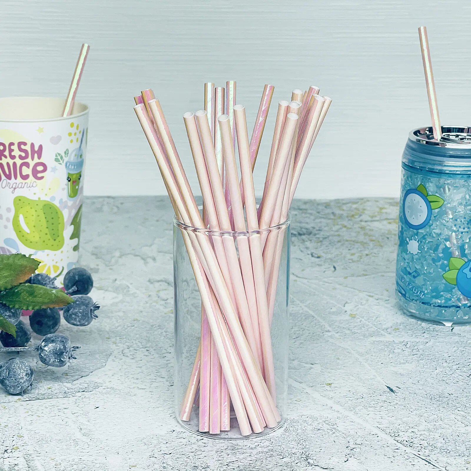 Трубочка для коктейля «Волшебство» 19,5 см, розовая, 25 шт, из картона