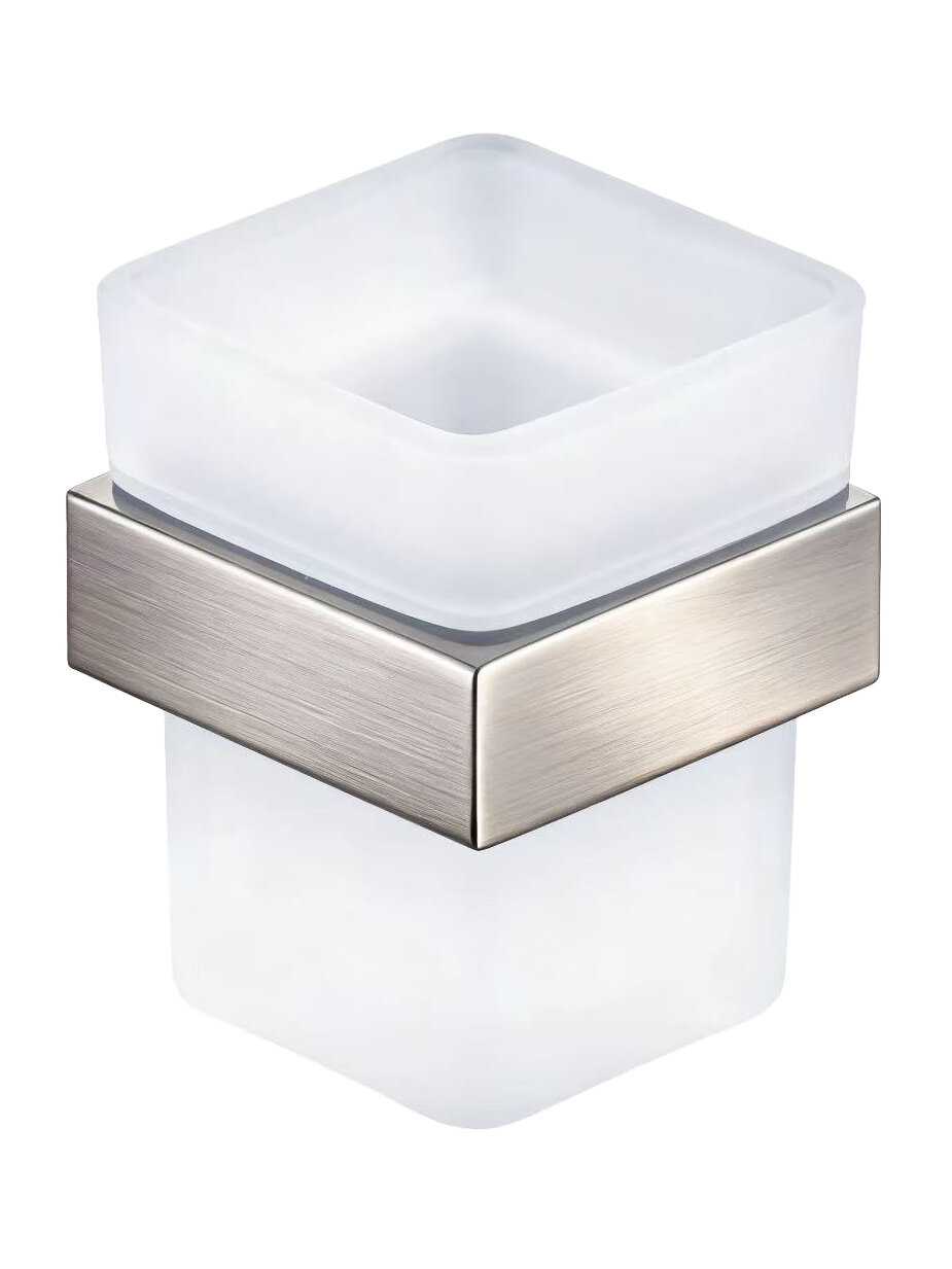 Настенный стеклянный стакан KERN 9505 сатин