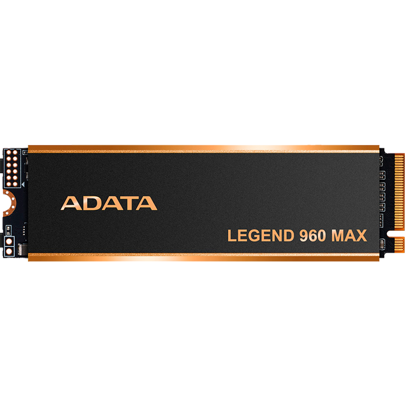 Твердотельный накопитель ADATA SSD LEGEND 960 MAX ALEG-960M-1TCS, 1000GB, M.2(22x80mm), NVMe 1.4, PCIe 4.0 x4, 3D NAND, R/W 7400/6000MB/s, IOPs 730 000/610 000, DRAM buffer 1000MB, TBW 780, DWPD 0.43, with BIG Heat Spreader, гарантия 5 ЛЕТ