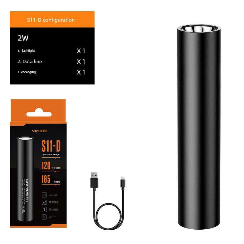 Фонарик Shenhuo S3, компактный, мощный, ультраяркий, для улицы и дома, с зумом, перезаряжаемый, дальнобойный,