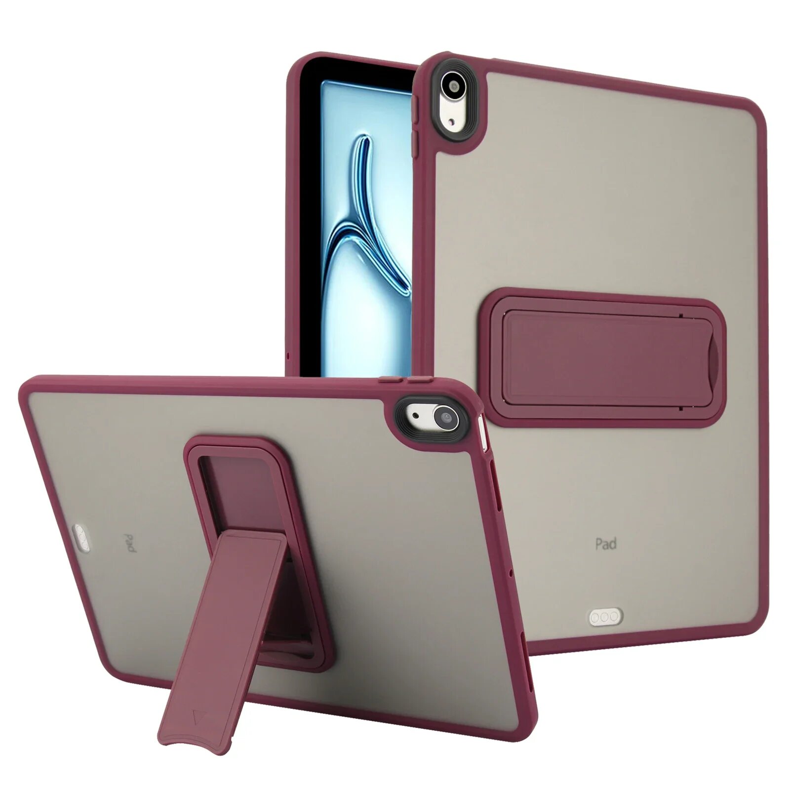Жесткий чехол-подставка из ПК + ТПУ для iPad 5, 6, 9,7 дюйма, 7, 8, 9, 10,2 дюйма, Air 4 5 Air 11 A16 2025 Pro11, 10-й чехол для iPad mini 4 5 6 7