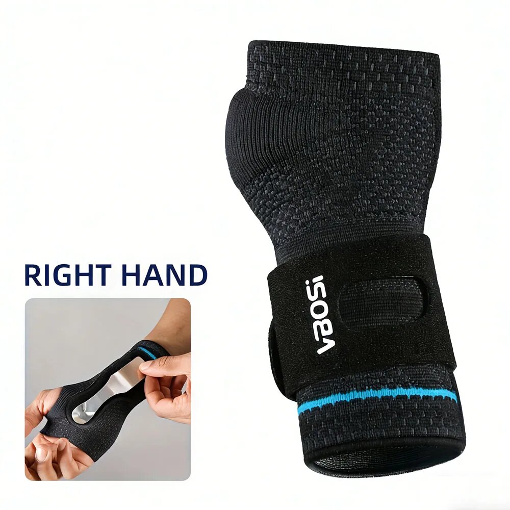 Ортопедический Бандаж Для Запястья С Регулируемыми Металлическими Фиксаторами Для Левой И Правой Руки, Для Женщин И Мужчин, 1.