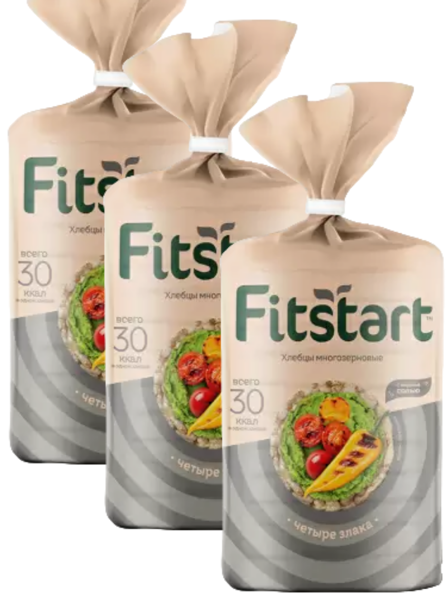 Хлебцы Fitstart мультизерновые 4злака, 3шт по 90 г