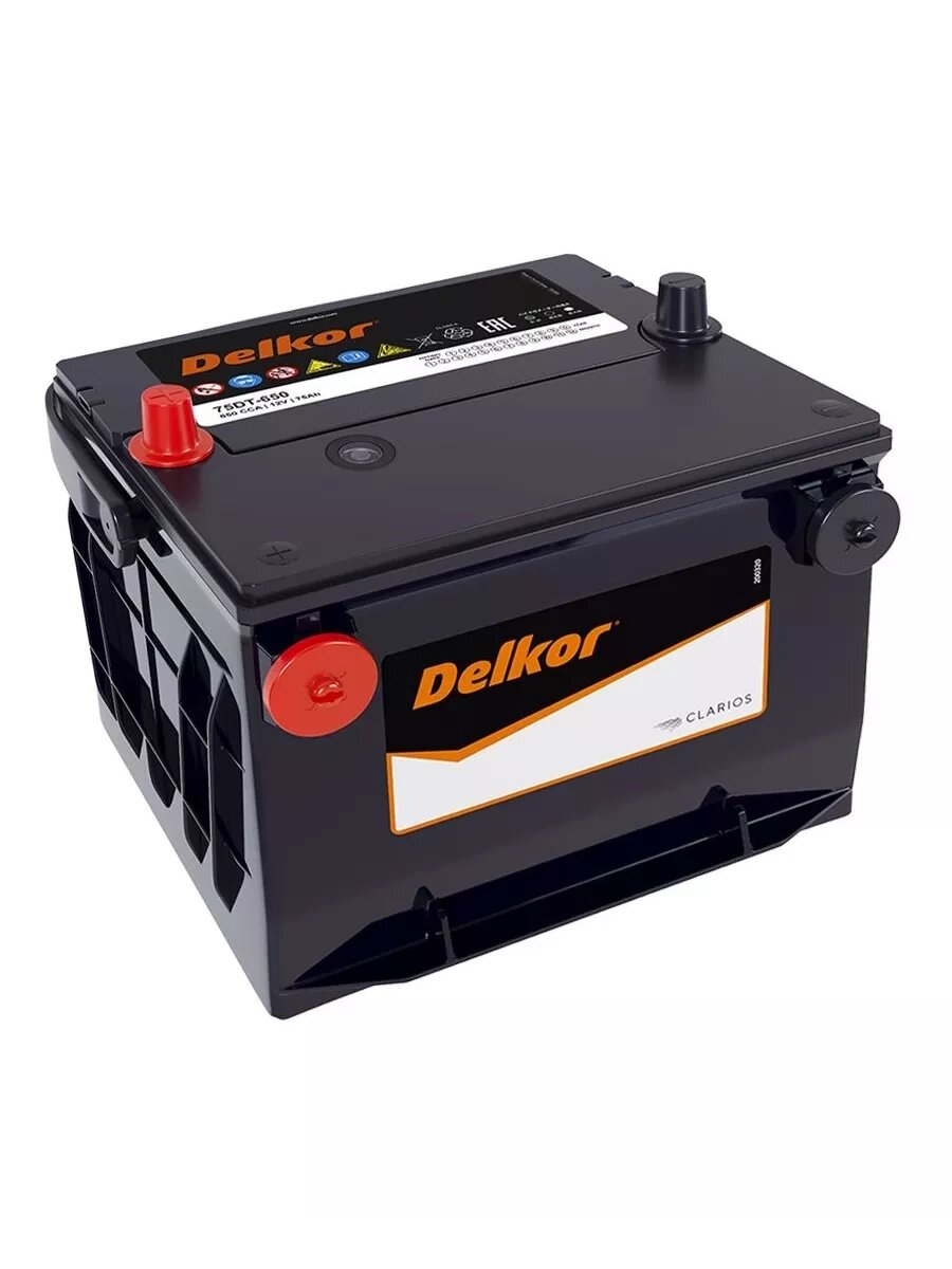 Аккумулятор DELKOR 75DT-650 12V 55Ач 650А унив. пол.