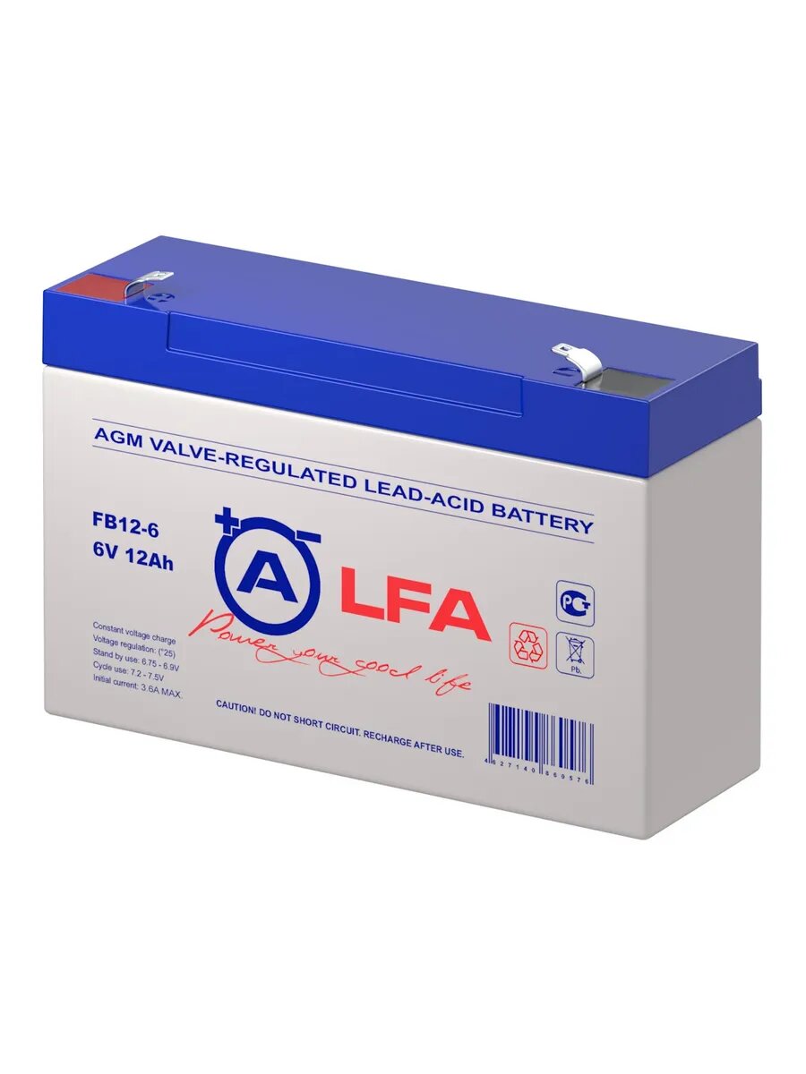Аккумулятор LFA FB12-6 6V 12Ач 150x50x93 унив. пол.