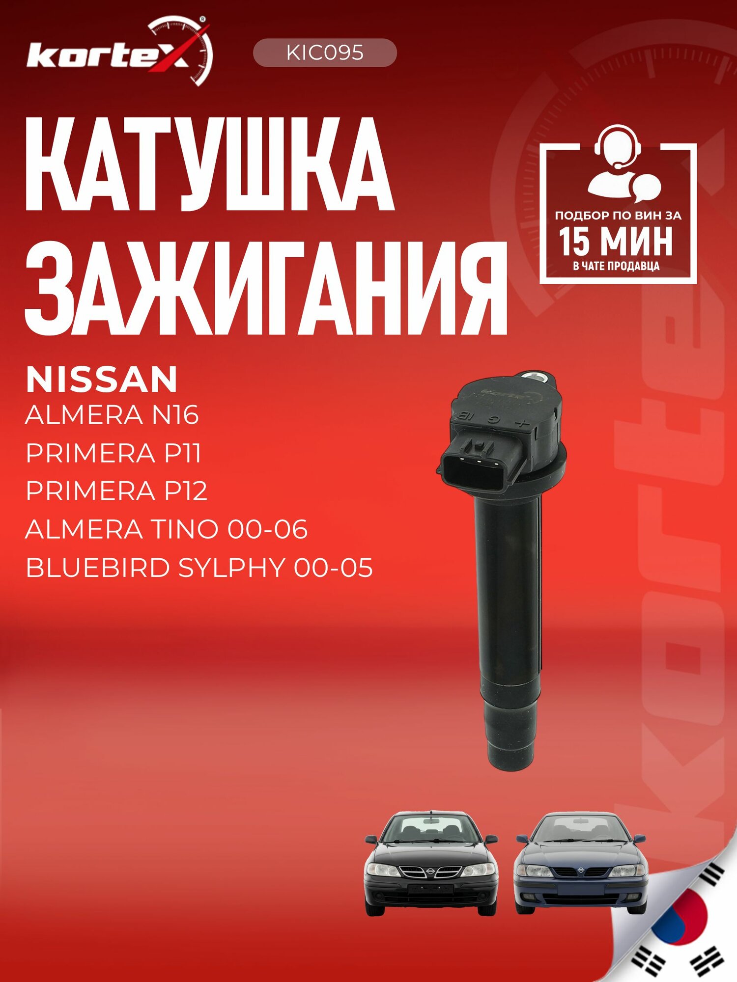 Катушка зажигания Ниссан Альмера, Примера ZS1054, SPL1029, SC1494
