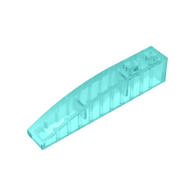 Alibricks кирпичи изогнутые, trans light blue, 50 шт