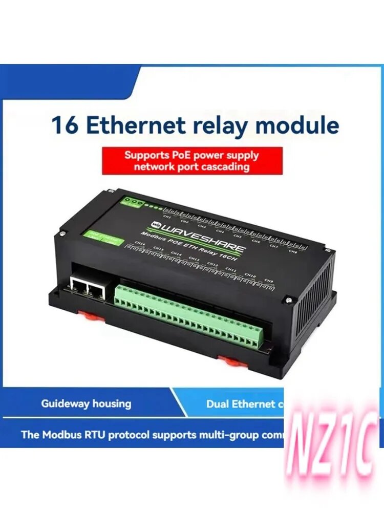 16CH Реле Модуль Modbus POE ETH Поддержка Протокола RTU/ Для Промышленной Автоматизации