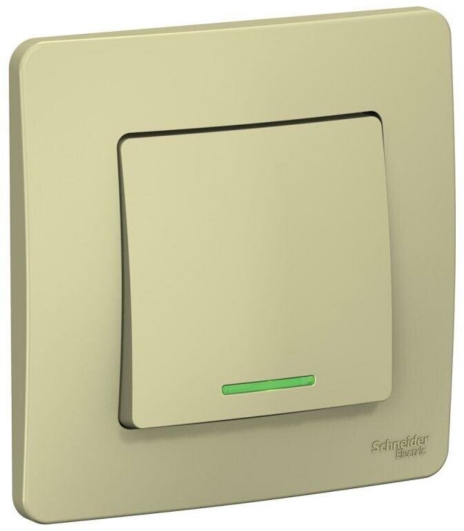 Выключатель 1-кл. СП Blanca 10А IP20 (сх. 1) 250В с подсветкой беж. SE BLNVS010117