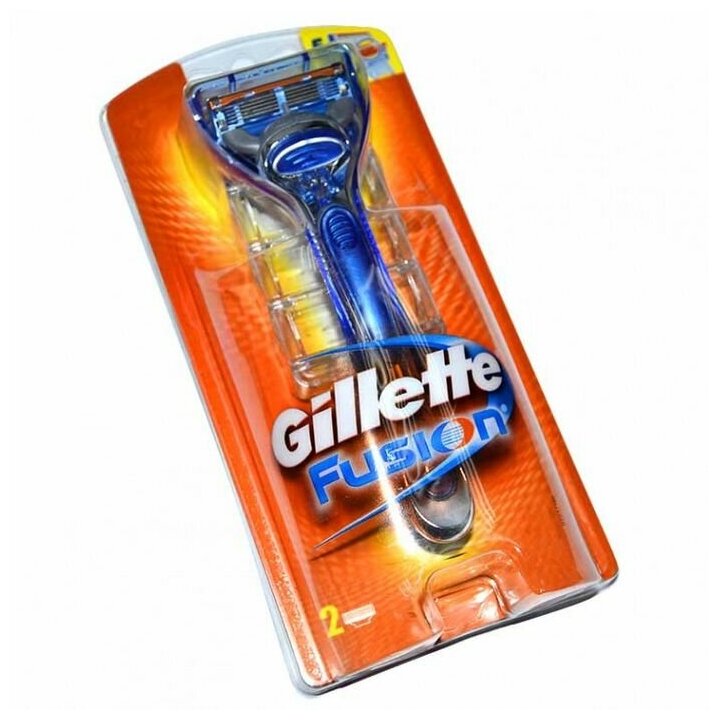 Gillette станок Fusion + 2 сменные кассеты