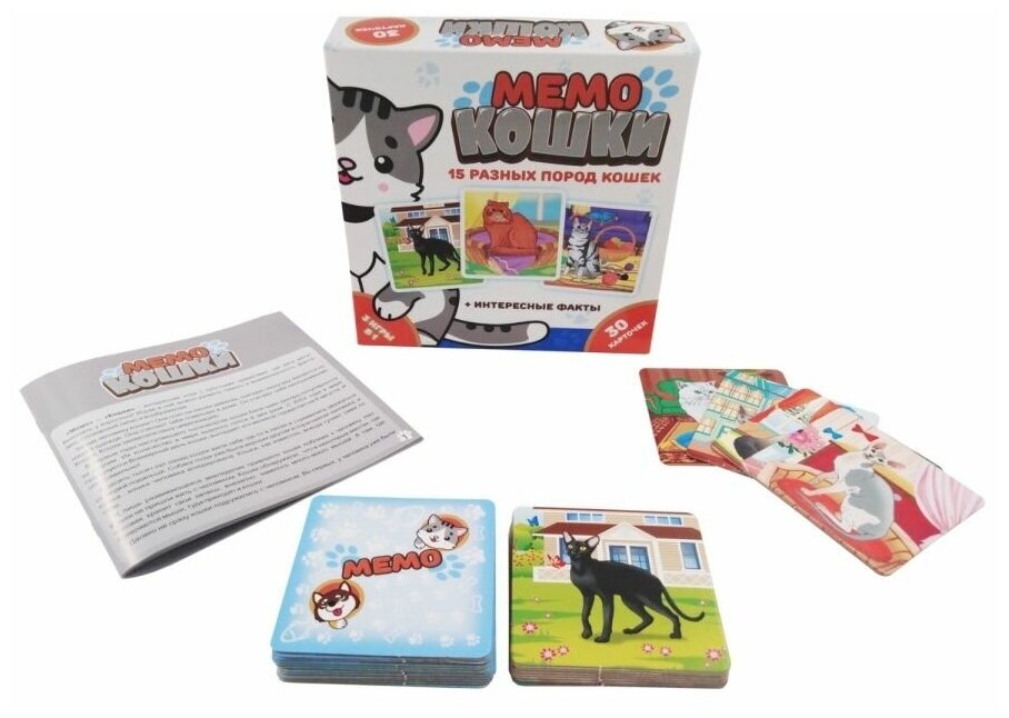 Игра Мемо 30 карточек, Нескучные Игры