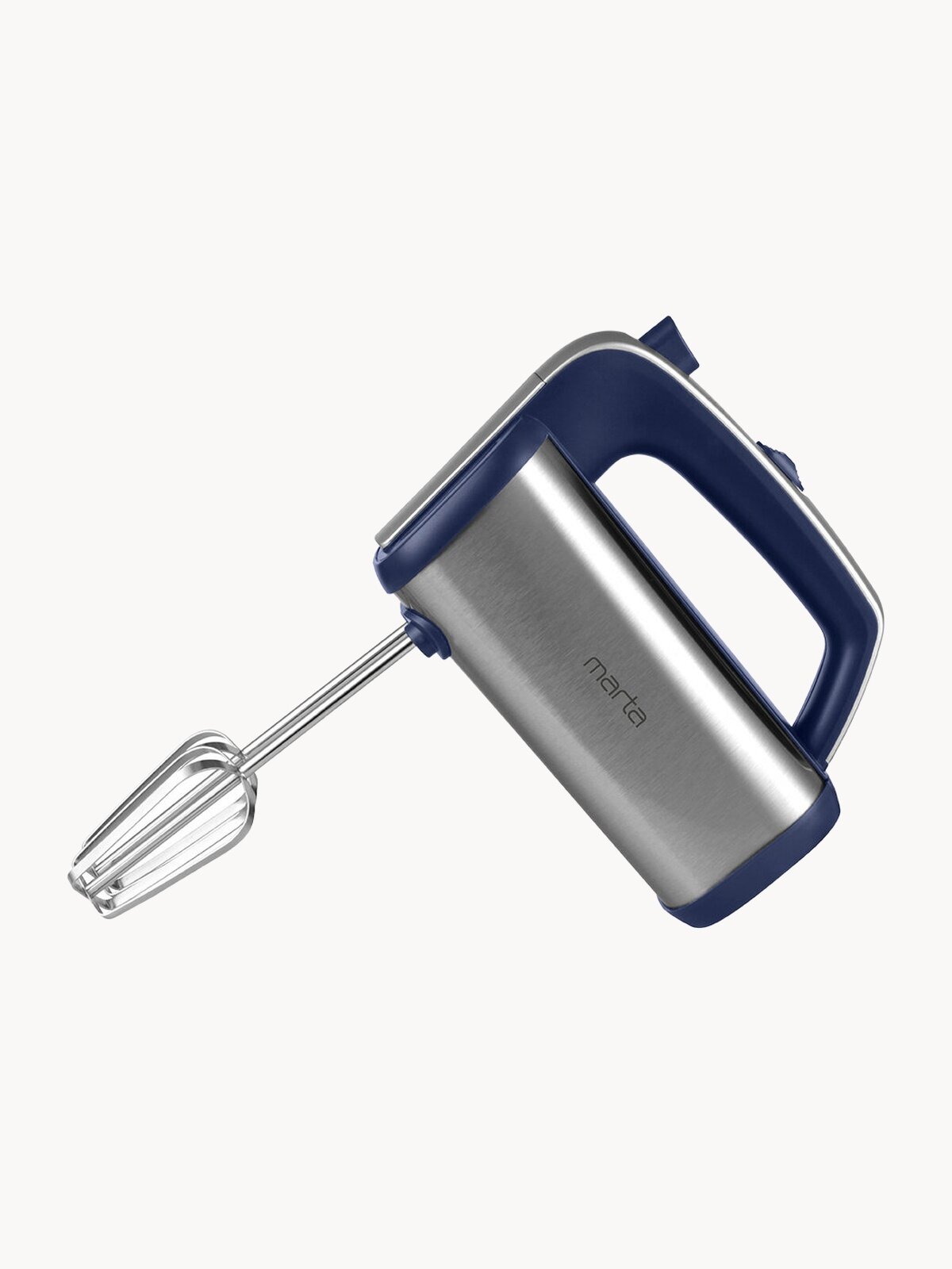 Миксер MARTA "MT-MX1519А", ручной, 1500Вт, 5 скоростей, серебристый