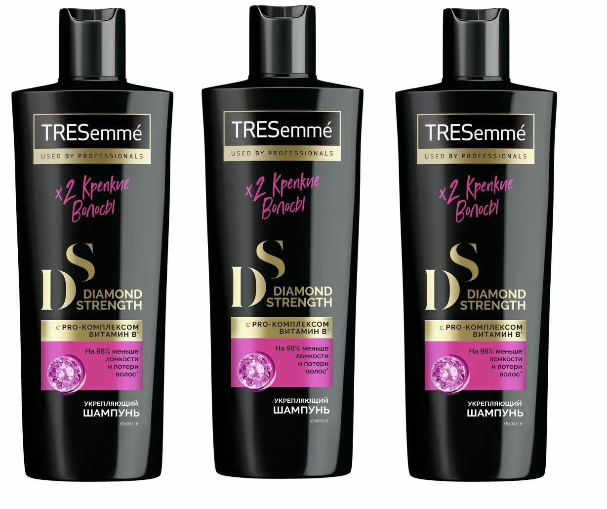 Tresemme Шампунь укрепляющий Tresemme Diamond Strength, 400мл, 3 уп