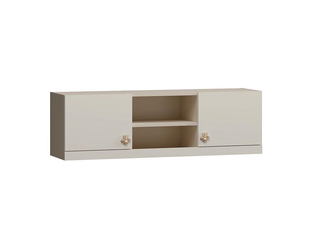 Антресоль МебельЛэнд24 Скарабей Mini - 2 Кашемир 120x32x37 бежевый двухдверный