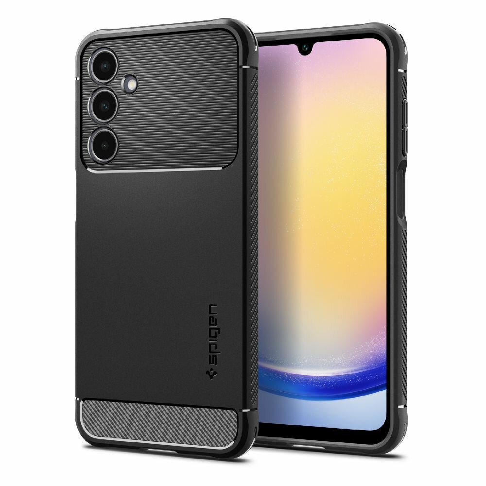 Чехол Spigen на Samsung Galaxy A25 5G (ACS06831) Rugged Armor / Спиген чехол для Галакси А25 5Г накладка, противоударный, с защитой камеры, черный