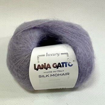 Пряжа Silk Mohair Lana Gatto - 9374 серый шелк