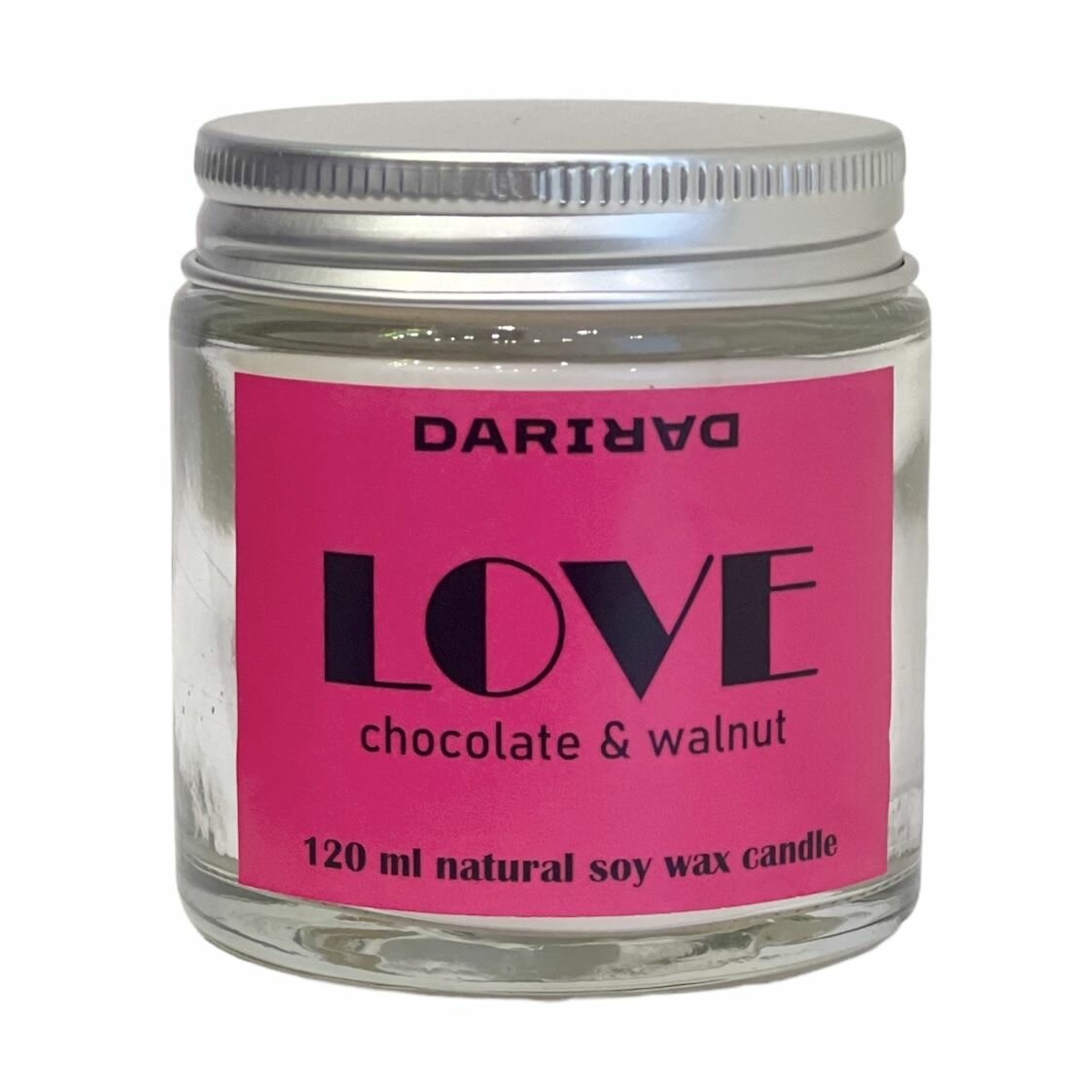 Свеча соевая «Love», шоколад и грецкий орех