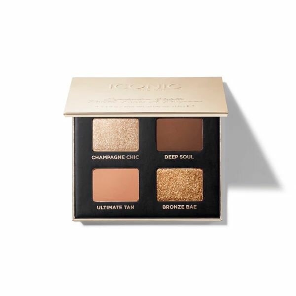 Тени для век ICONIC London eyeshadow palette BRONZE & SMOKEY 4x1.9g