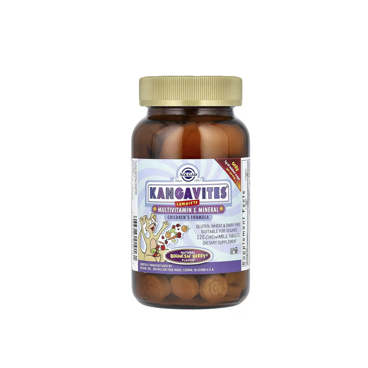 Solgar Kangavites - Витаминно-минеральный комплекс для детей 120 жевательных таблеткок