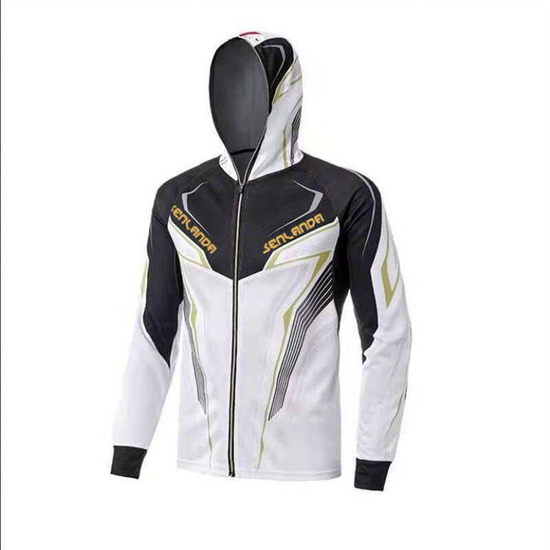 Рыболовная одежда, мужская, с капюшоном, белая