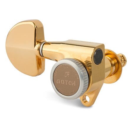 Колок одиночный GOTOH SG301-MGT-20-o, Ex-Long, правый, золотой