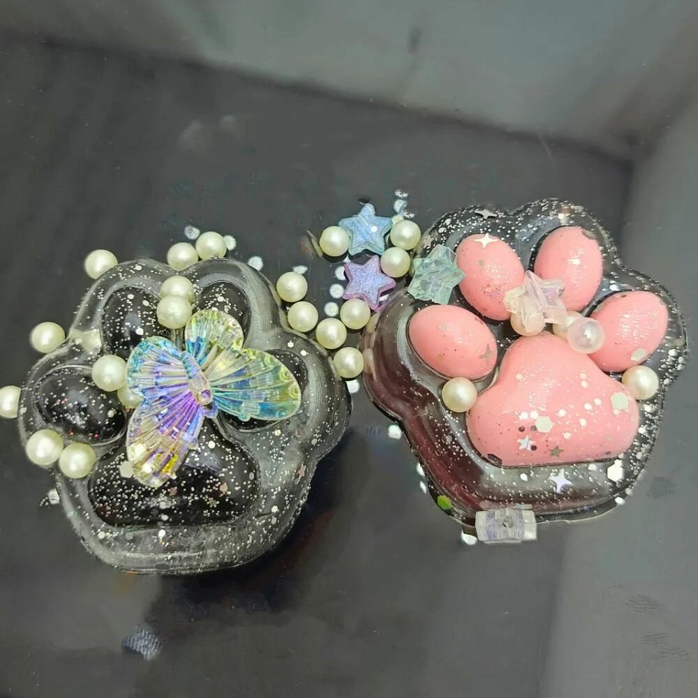 Сквиш Лапа кошачья с шариками антистресс 2 шт , набор лапок,