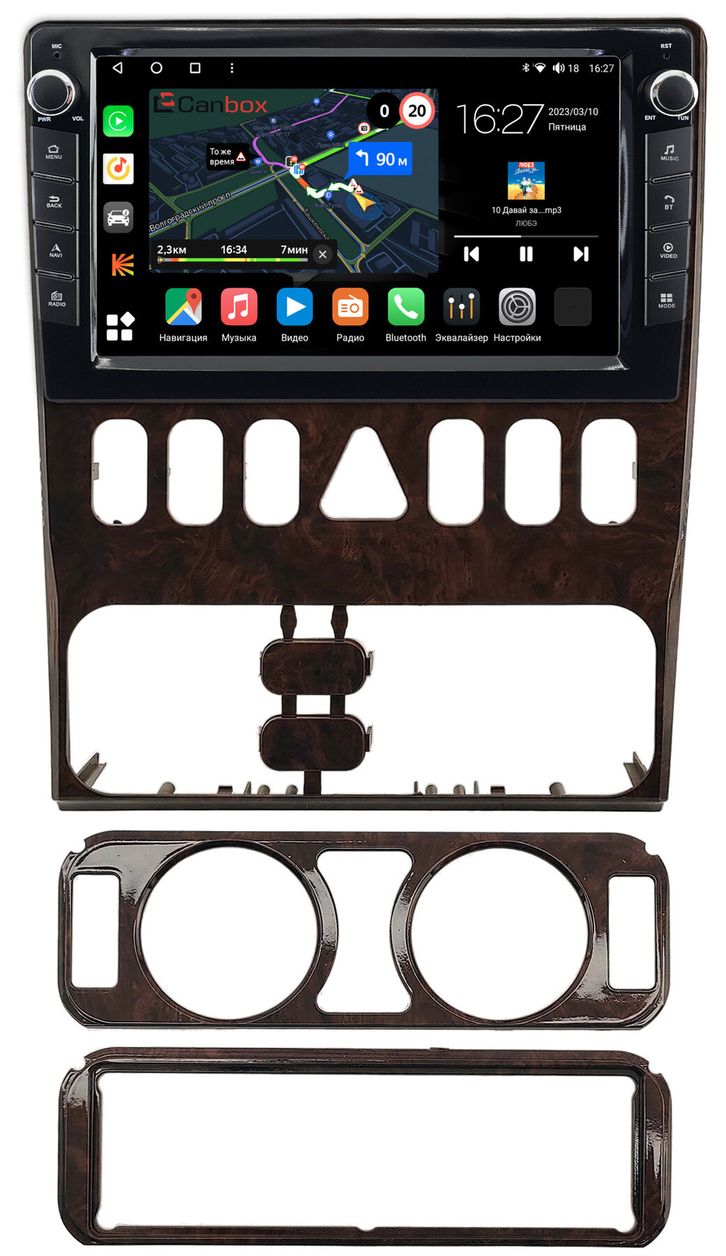 Штатная магнитола Mercedes-Benz E (w210, s210) 1996-2002 Canbox M-Line 7821-9-2584 Android 10 (4G-SIM, 2/32, DSP, IPS) С крутилками