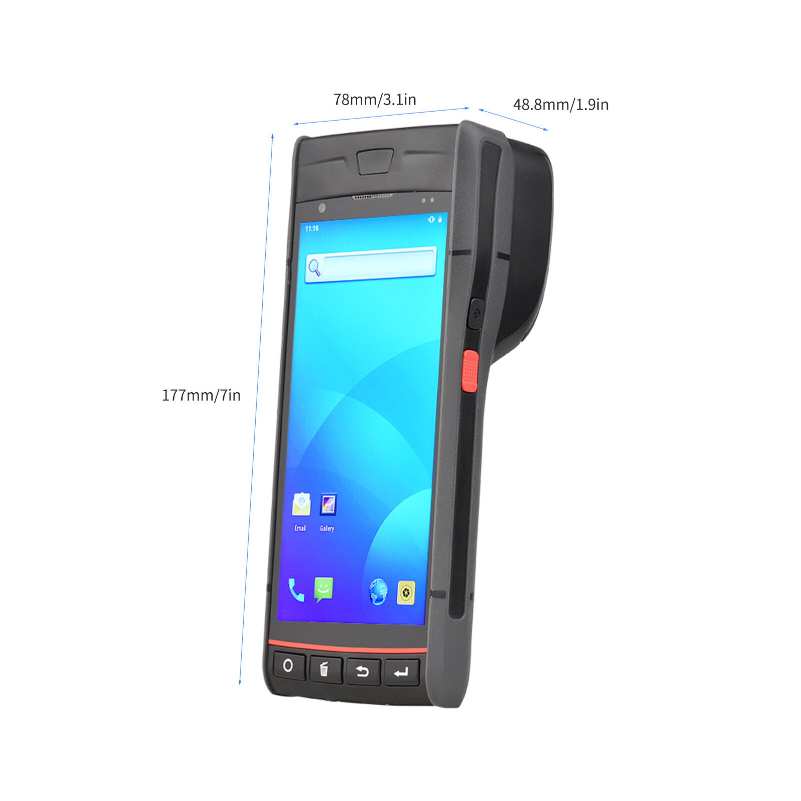 Портативный принтер чеков POS Android 9.0 PDA, 4G WiFi BT, 5,5 дюймов, 58 мм, для супермаркета