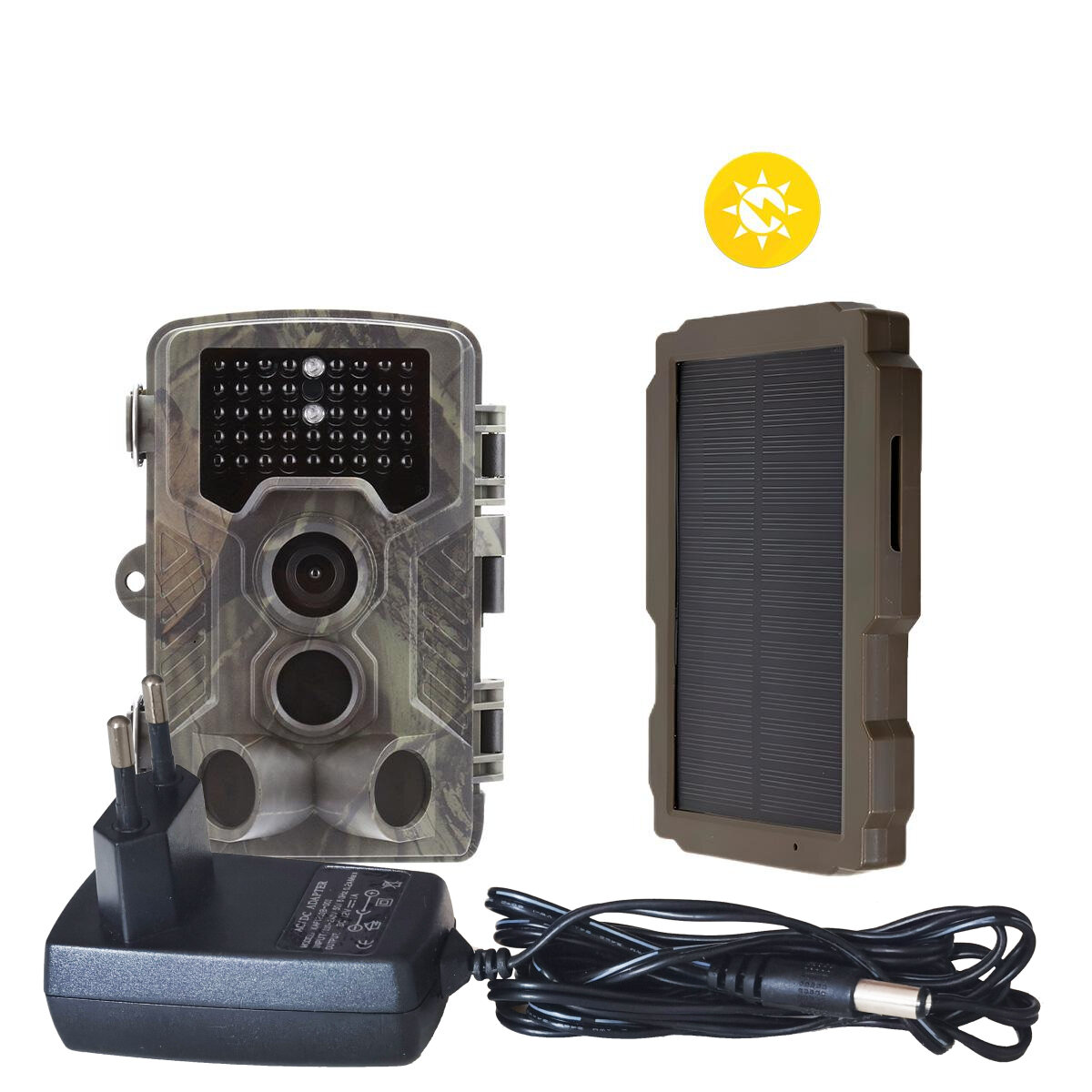 Комплект: фотоловушка Филин Мод: НС-800a (Y13921MOK) и солнечная панель SP-Dual-08 (фотоловушка с солнечной батареей). Фотоловушка для охоты.