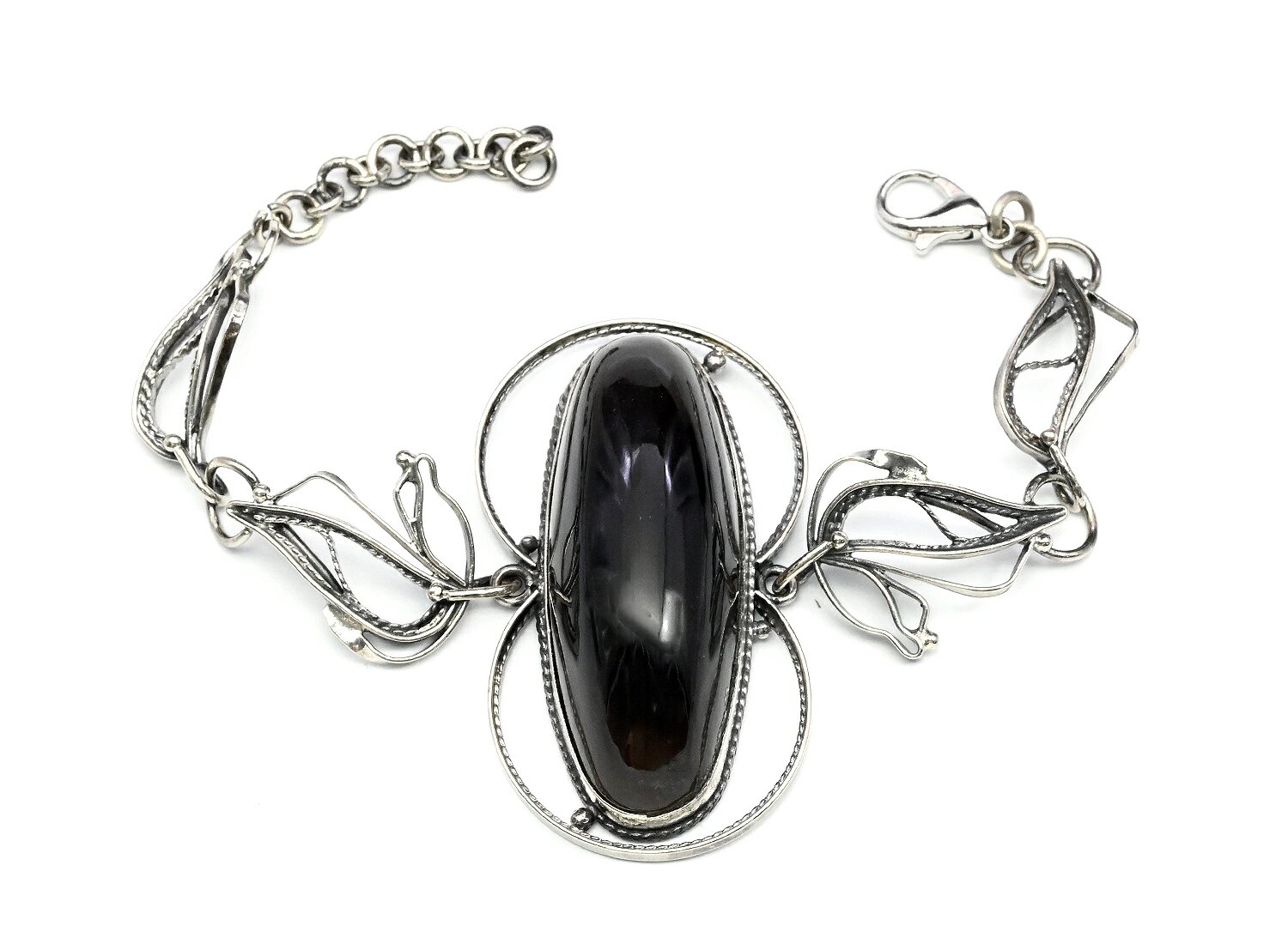 Браслет, обсидиан