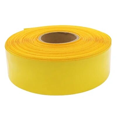Теплоусадочная трубка ПВХ синяя Желтый, Yellow, Width 120mm x 1meter