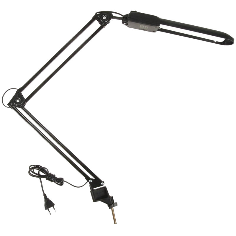 Светильник на металлической струбцине Трансвит "Дельта" МС, люминесцентный, черный, Дельта МС черный