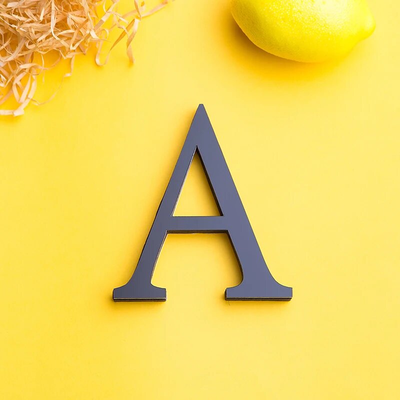 Черные английские буквы 3D зеркальные наклейки на стену домашний декор для гостиной спальни обои A