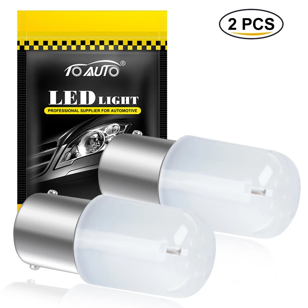 2 шт. P21W Led 1156 BA15S 1157 BAY15D P21 5W R5W R10W Лампа автомобильных указателей поворота 18SMD 3030 DRL 12V Белый Янтарный стоп-сигнал белый, 1157 BAY15D P21-5W