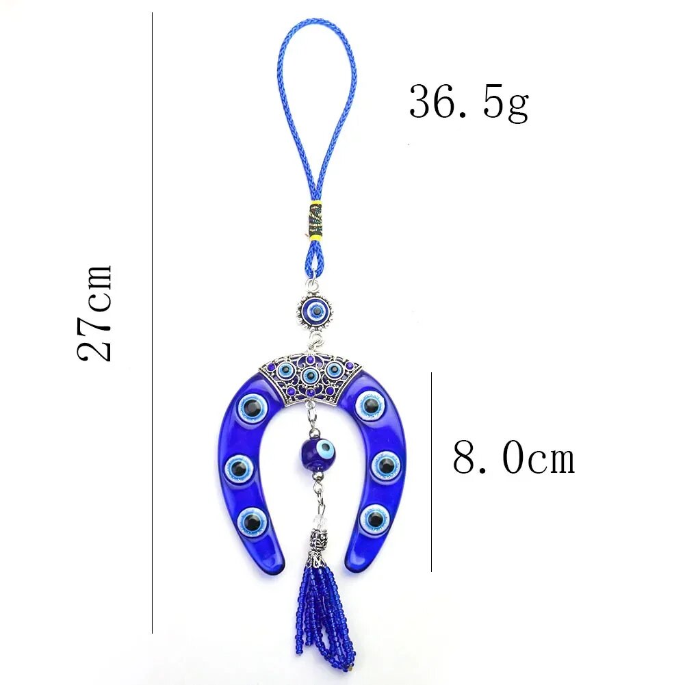 Турецкий амулет с голубыми глазами из стекла