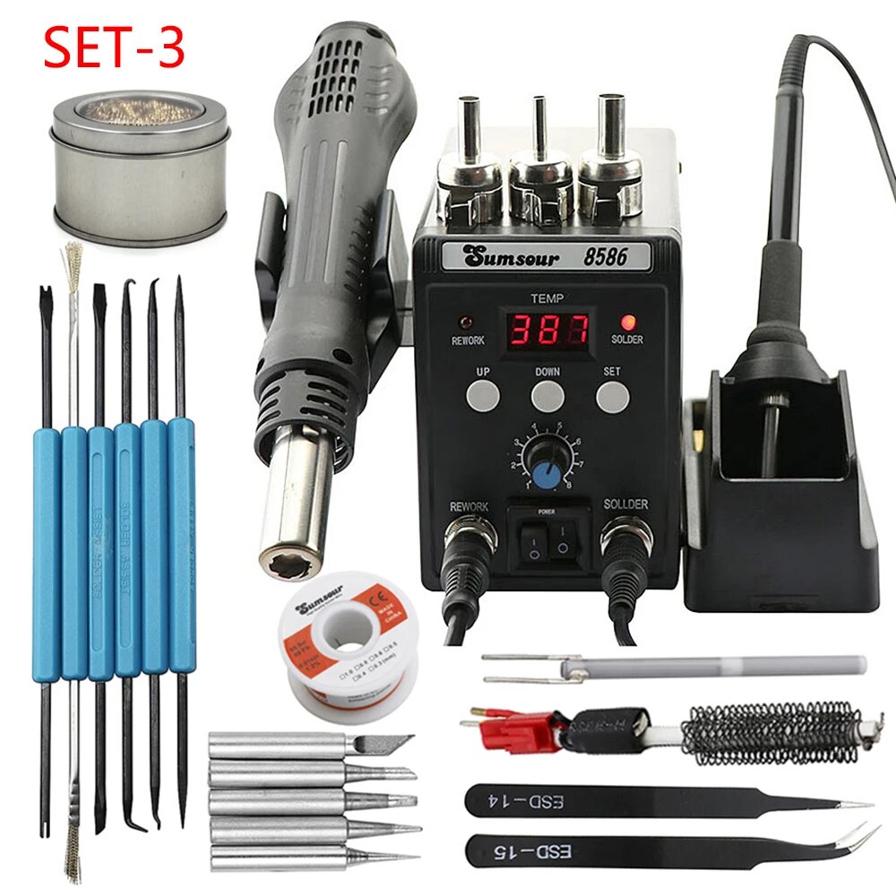 Паяльная станция SumSour 8586 SET-3, 220V EU