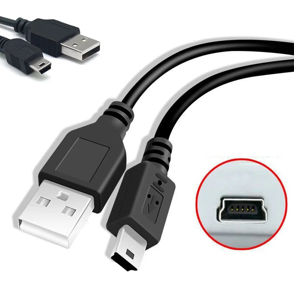 Кабель USB 2.0 Mini-USB, 0.5м, только зарядка