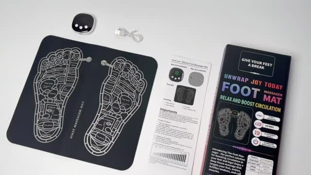 Оригинальный электрический массажер для ног EMS, перезаряжаемый массажер для ног EMS, коврик для терапии, стимуляция мышц - массажный коврик, шоковая стимуляция мышц, улучшение кровообращения