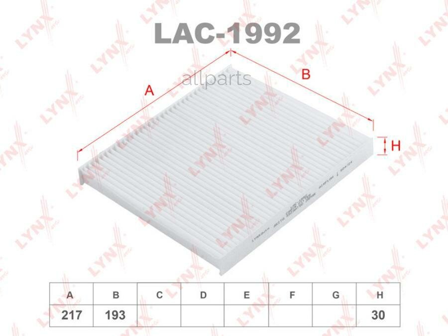 LYNXAUTO LAC1992 Фильтр салонный