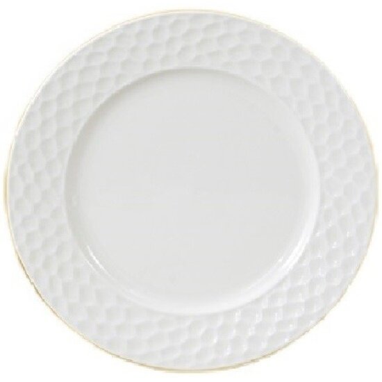 Набор плоских тарелок Jewel 20 см Нежность 6 предметов с золотом (new bone) (ПС0034-33)