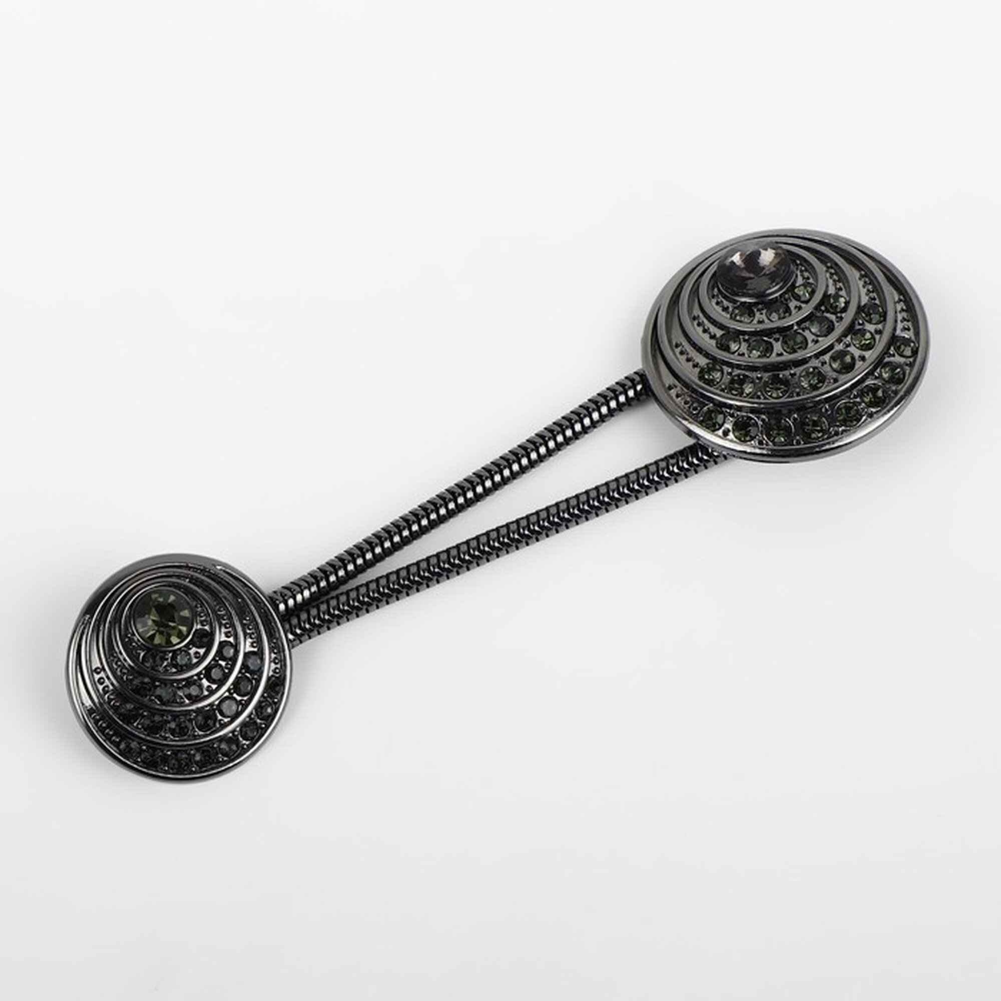 Застёжка Арт Узор, для одежды, аксессуаров и домашнего текстиля, пластик, металл, чёрная