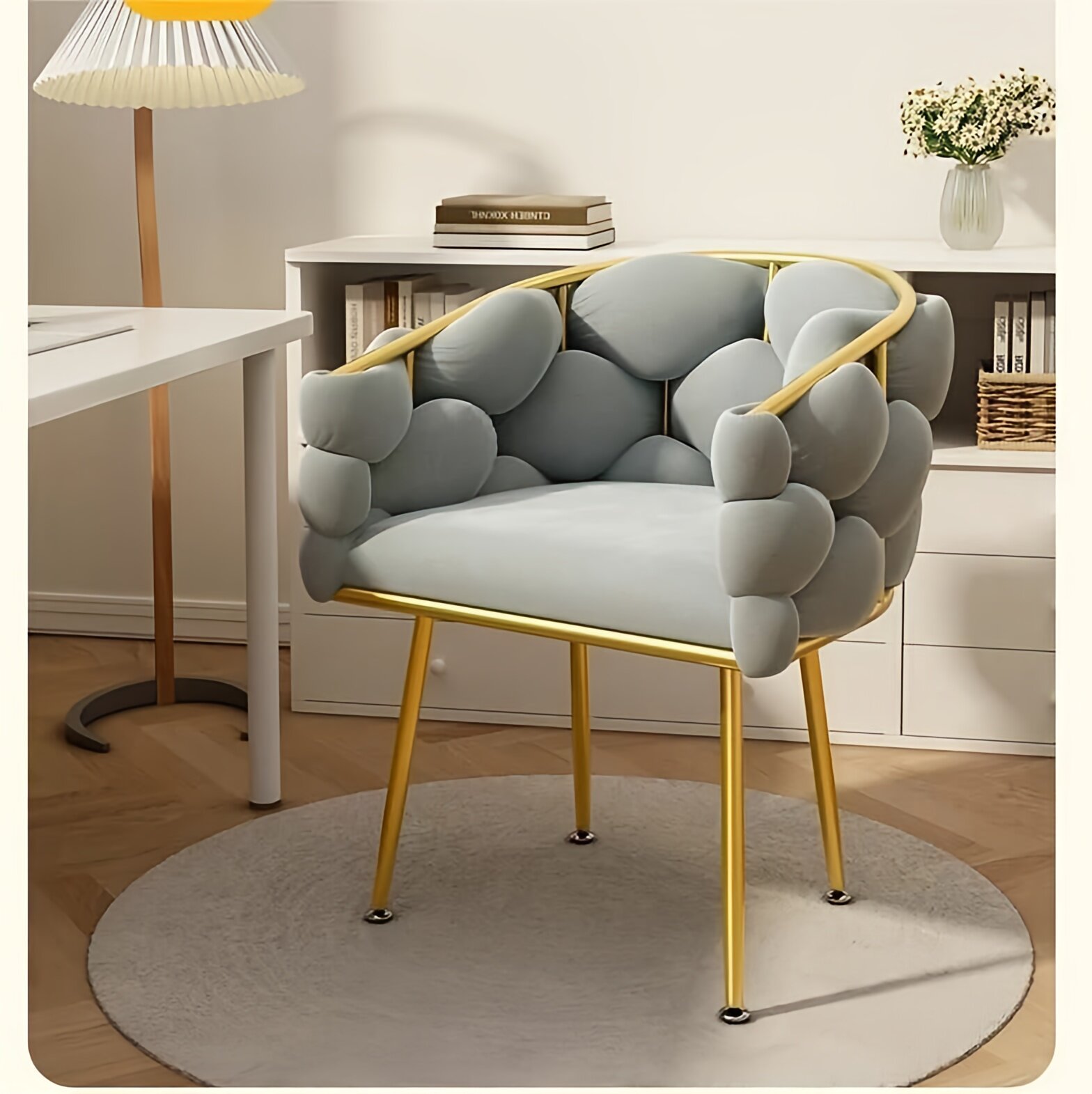 Кресло "Компакт", металл, вельвет, темно-серое, влагостойкое, до 100кг