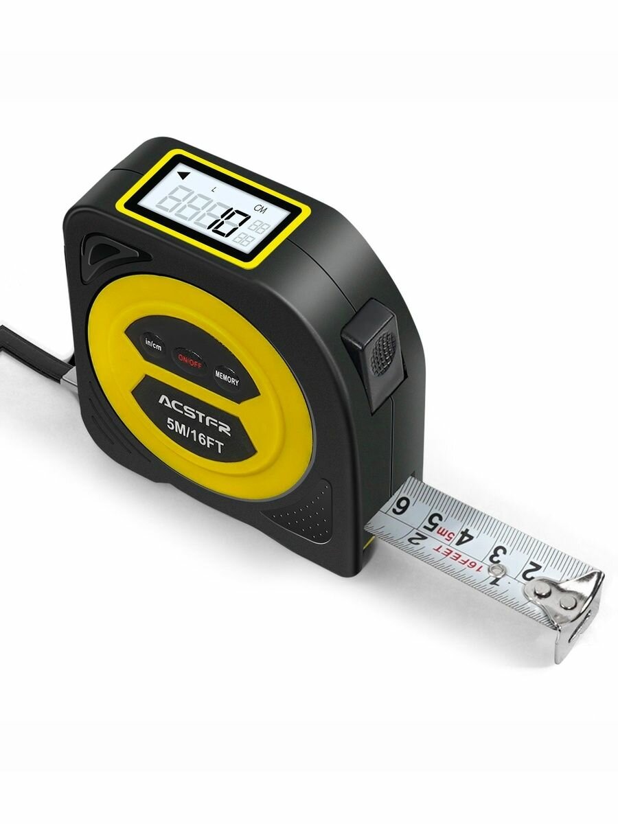 Новый лазерный дальномер для помещений с дисплеем высокой четкости "три в одном", стальная рулетка