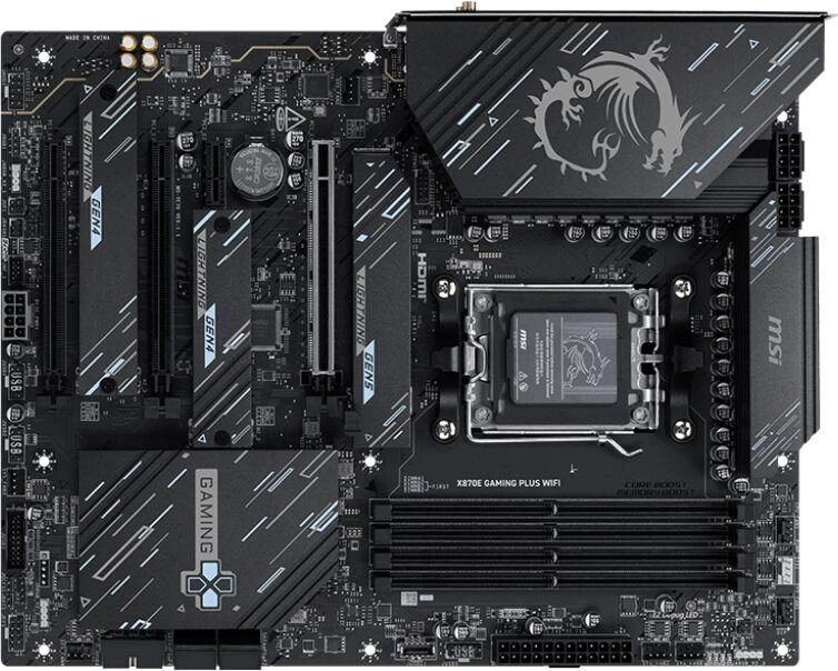 Материнская плата MSI X870E GAMING PLUS WIFI Socket AM5 AMD X870E ATX AC`97 8ch(7.1) 5Gigabit RAID+HDMI